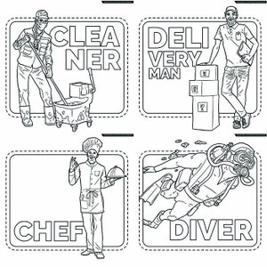 Career Occupations Coloring Pages 20 Page Printable PDF - Etsy