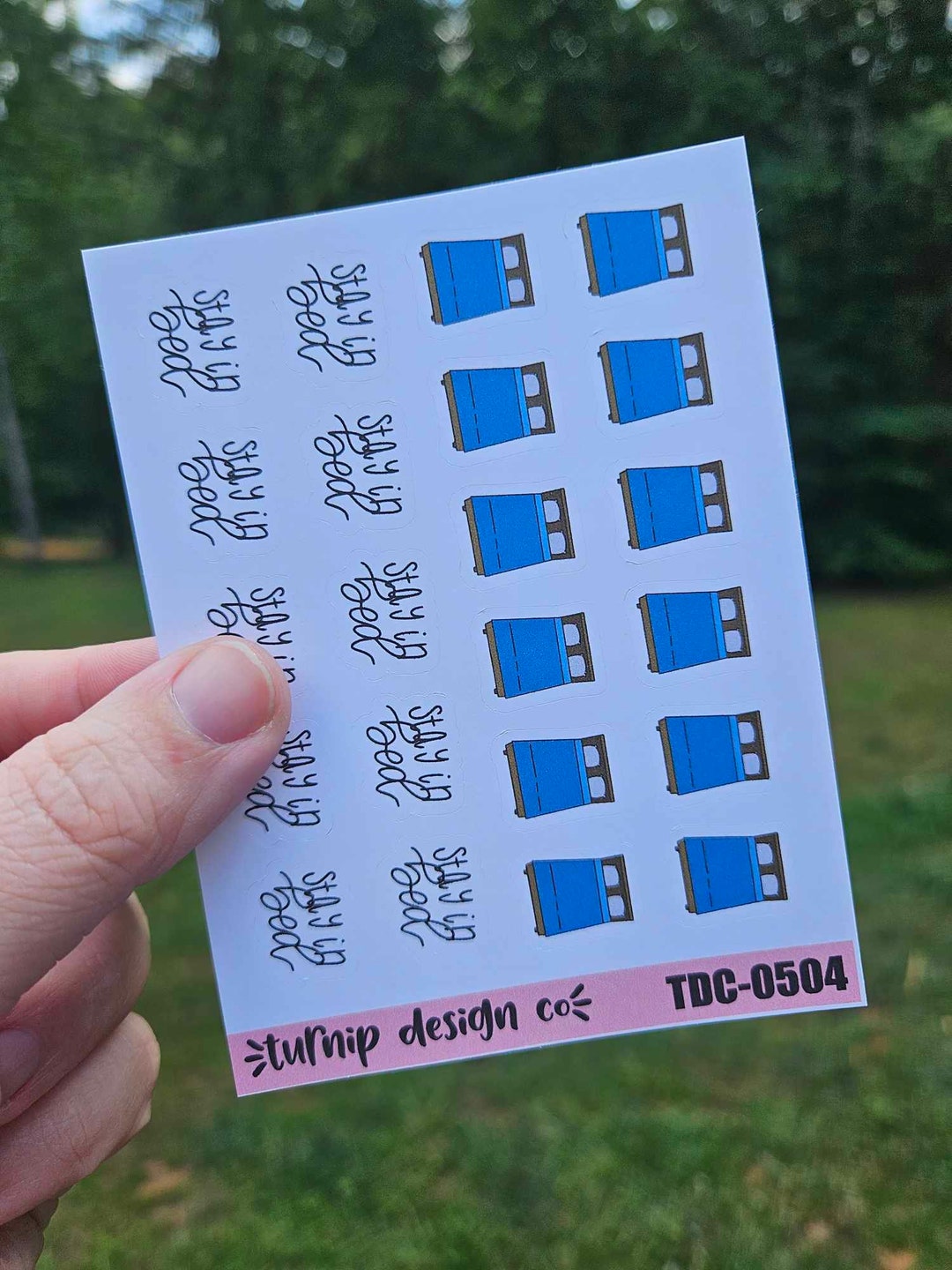 Stay in Bed Hand Drawn Doodle Stickers TDC-0504 - Etsy