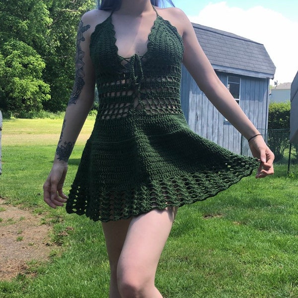 Hippie Crochet Dress - Etsy