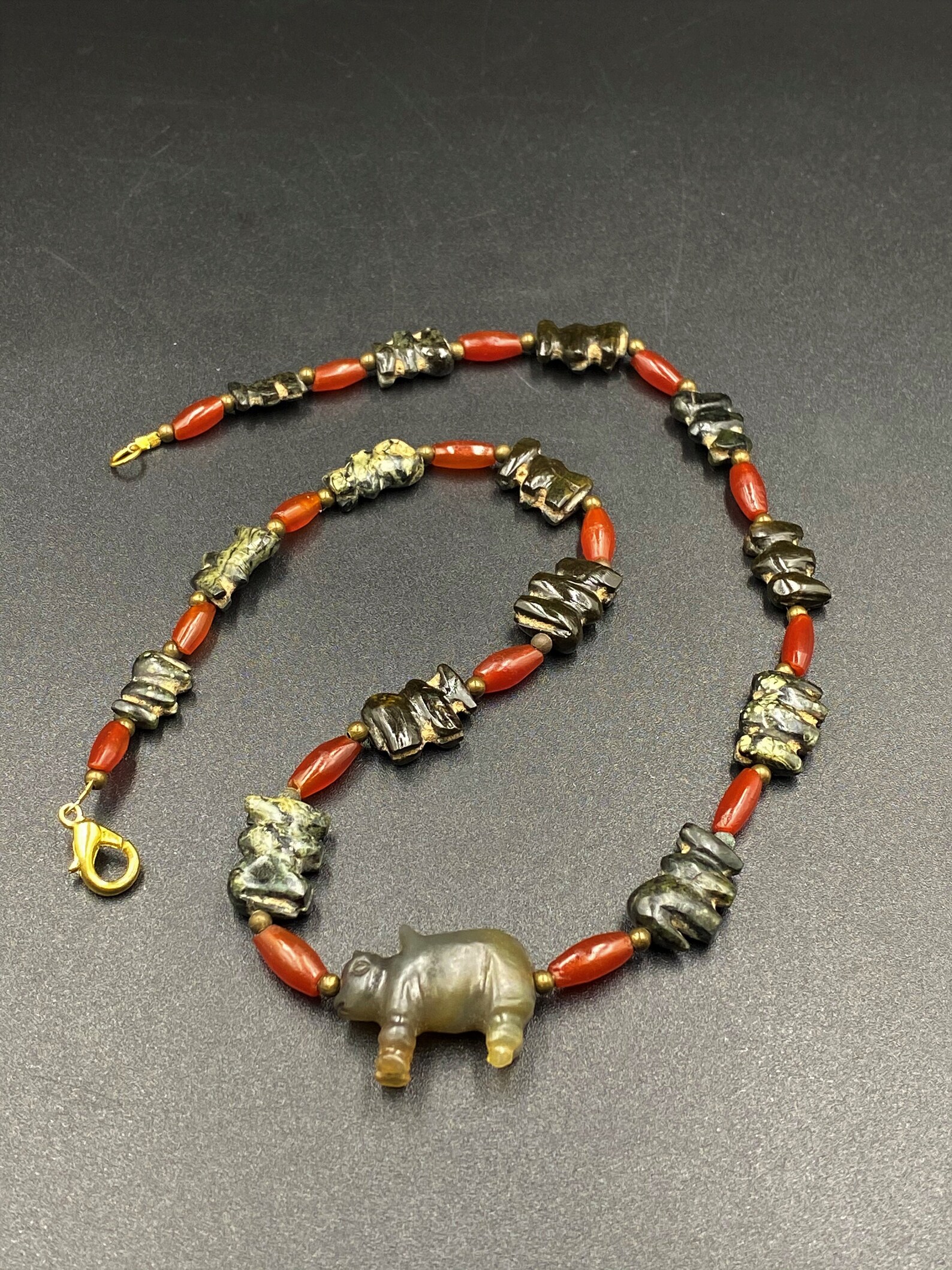 Antique Ancient south east Asian beads necklace | Etsy