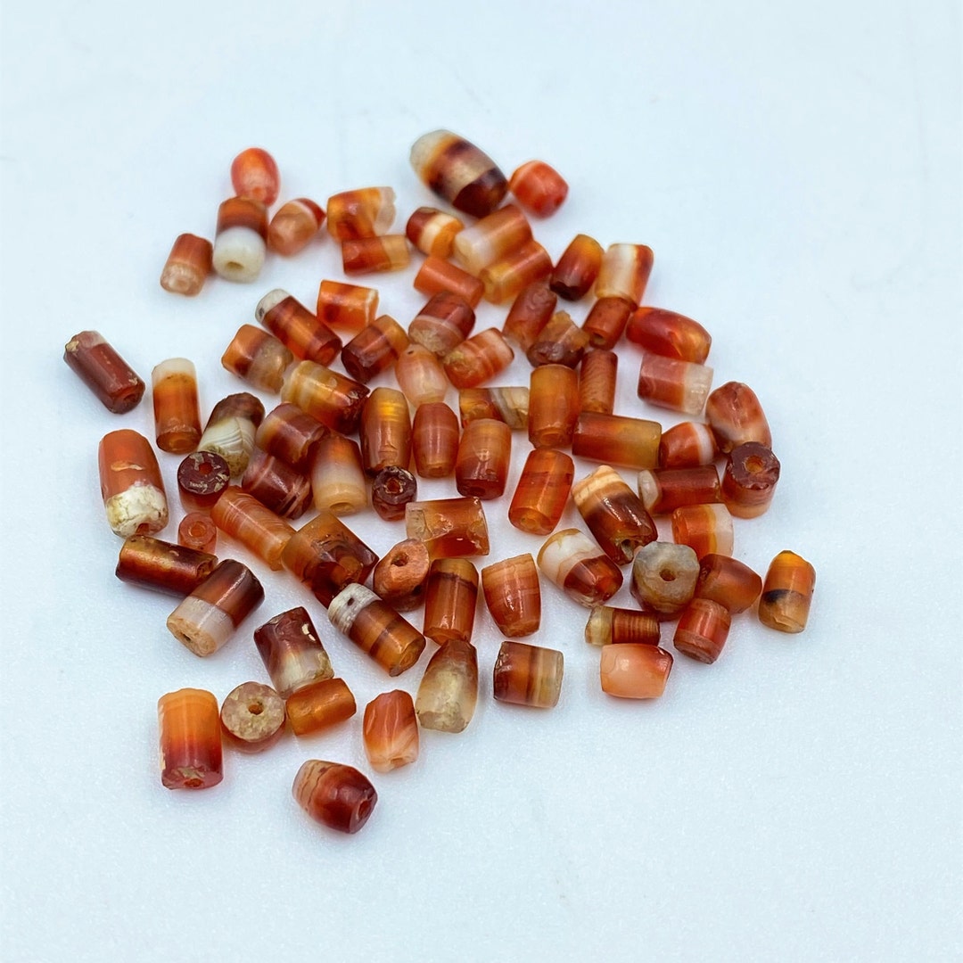 Old Ancient Antique Jewelry Indus Valley Carnelian Banded Agate Bronze ...