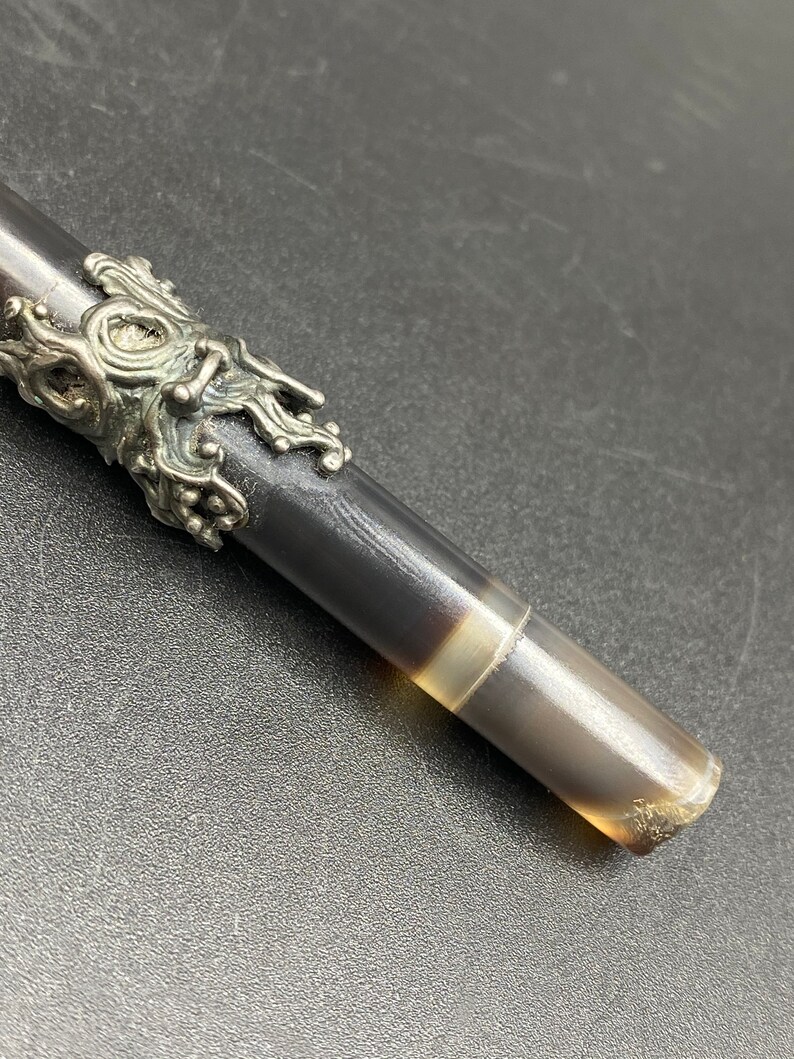 Old Ancient Funan Pre-angkor Banded Black Agate Amulet Prayer - Etsy