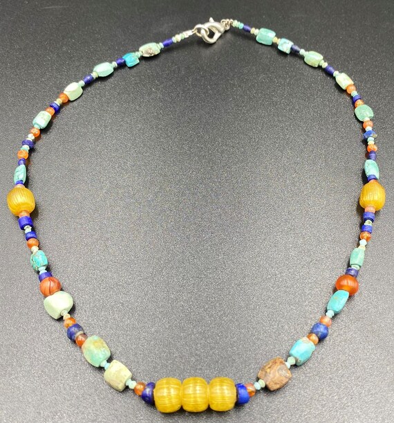 Vintage Antique Ancient Roman Glass Turquoise Lapis C Gem