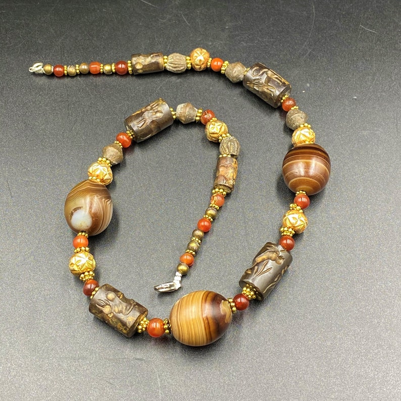 Antique Hadid Stone Intaglio Cylinder Seal Stamp Vintage - Etsy