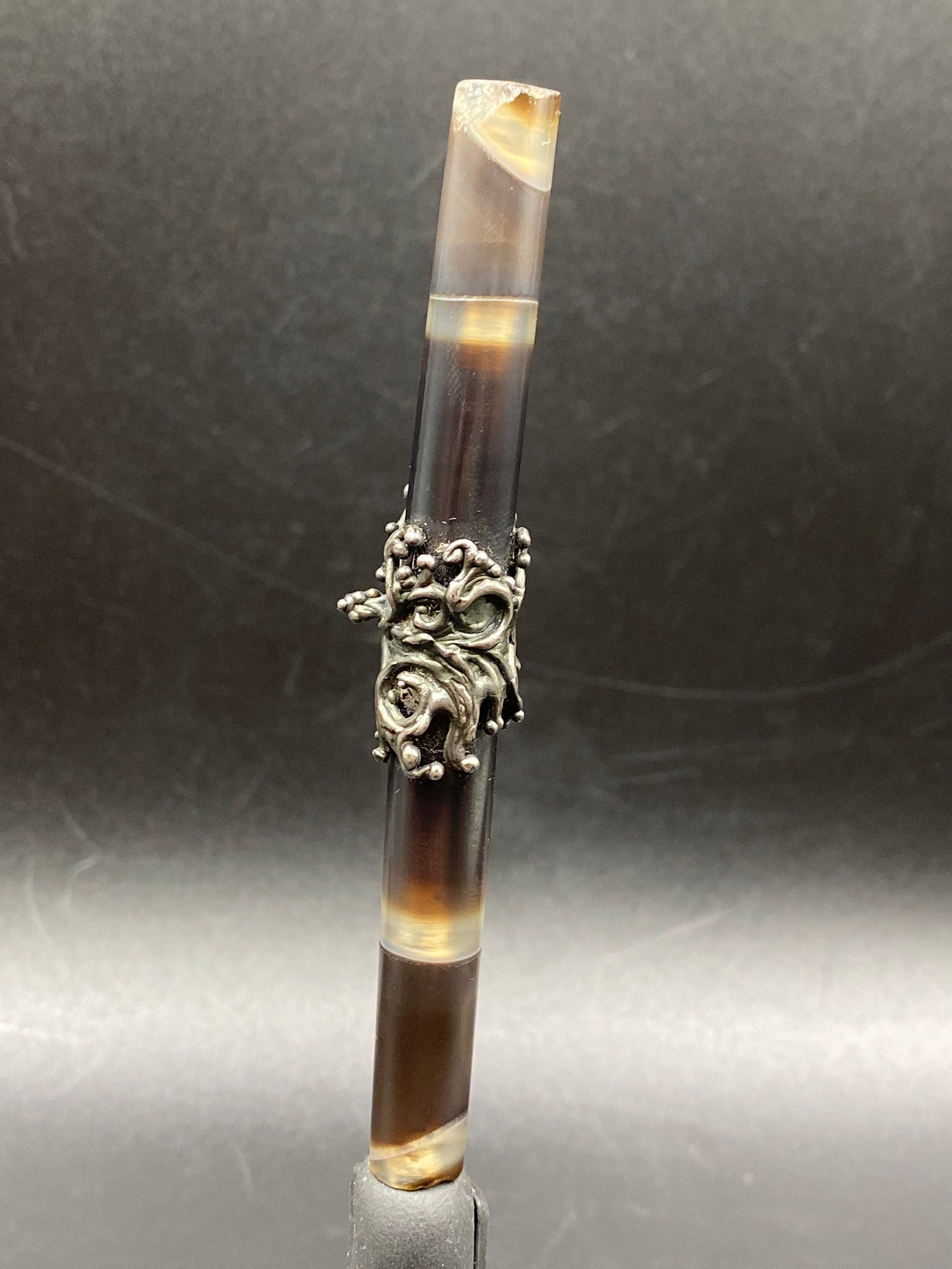 Old Ancient Funan Pre-angkor Banded Black Agate Amulet Prayer - Etsy