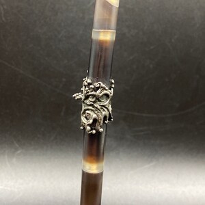 Old Ancient Funan Pre-angkor Banded Black Agate Amulet Prayer Bead ...