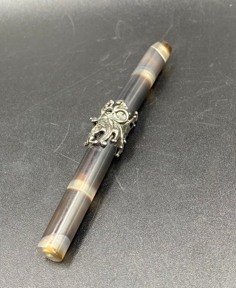 Old Ancient Funan Pre-angkor Banded Black Agate Amulet Prayer - Etsy