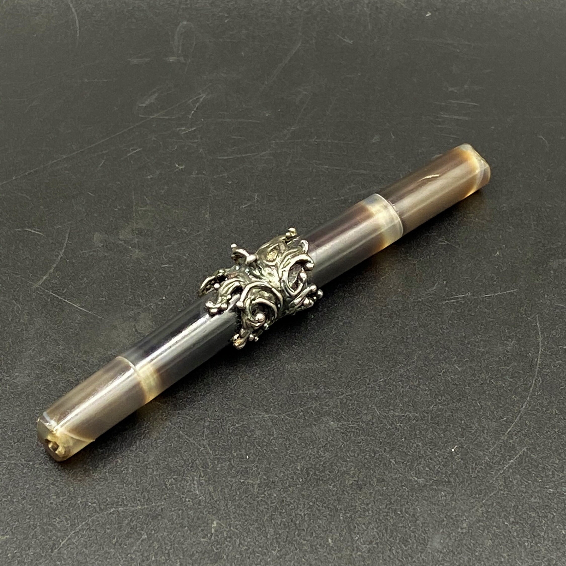 Old Ancient Funan Pre-angkor Banded Black Agate Amulet Prayer - Etsy