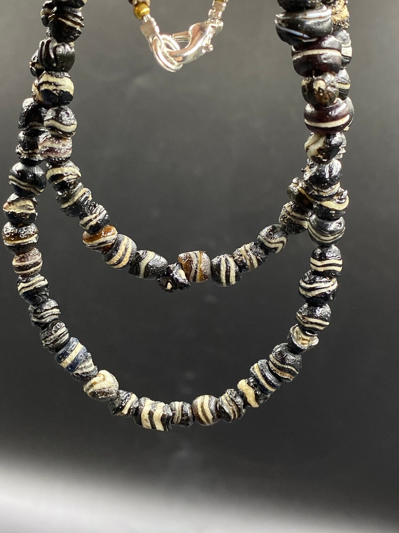 Old Jewelry Trade Cultural Gabri Beads of Glass Necklace From Ancient ...