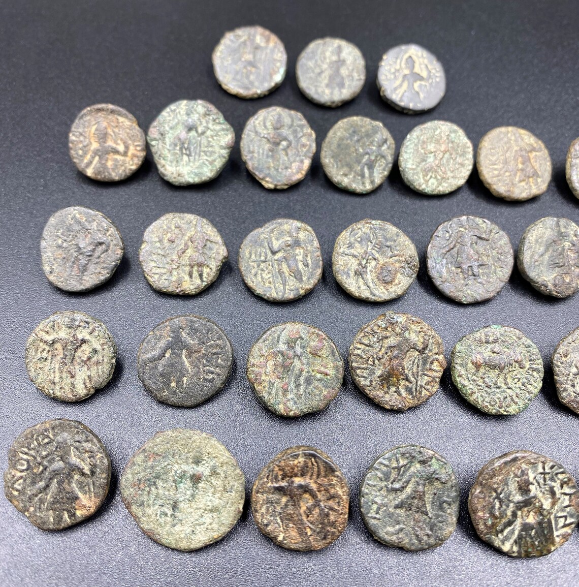 31 Old Ancient Antique Bronze Indo Greco Greek's Kushan Kanishka Coins ...