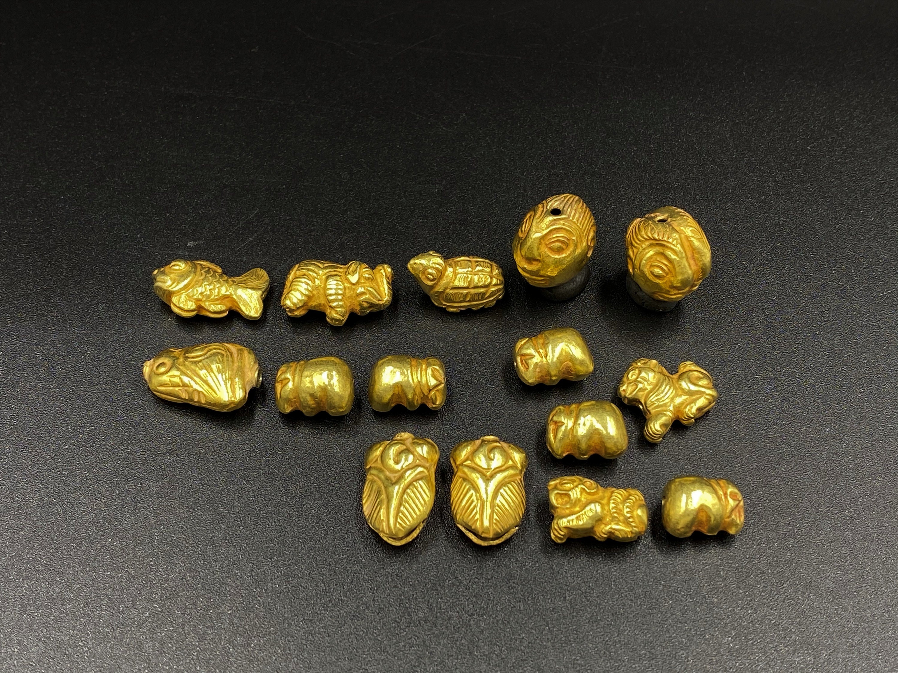 Old Antique Ancient Gold Animals Figures Beads From Pyu Period | Etsy