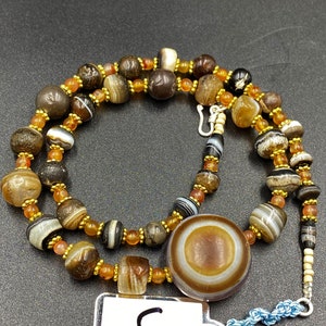Himalayan Luk Mik and Rami Medicine Beads Mala Old Antique Indo Tibetan ...