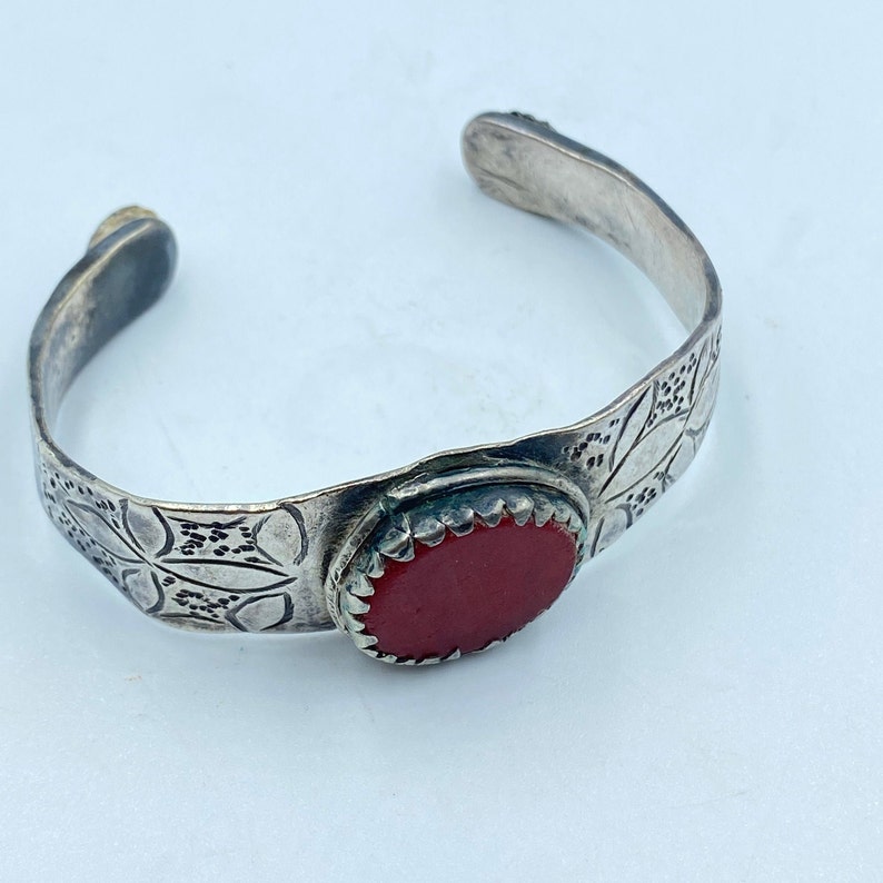 Vintage Antique Old Hand Made Silver Turkmani Bangle Bracelet Jewelry ...