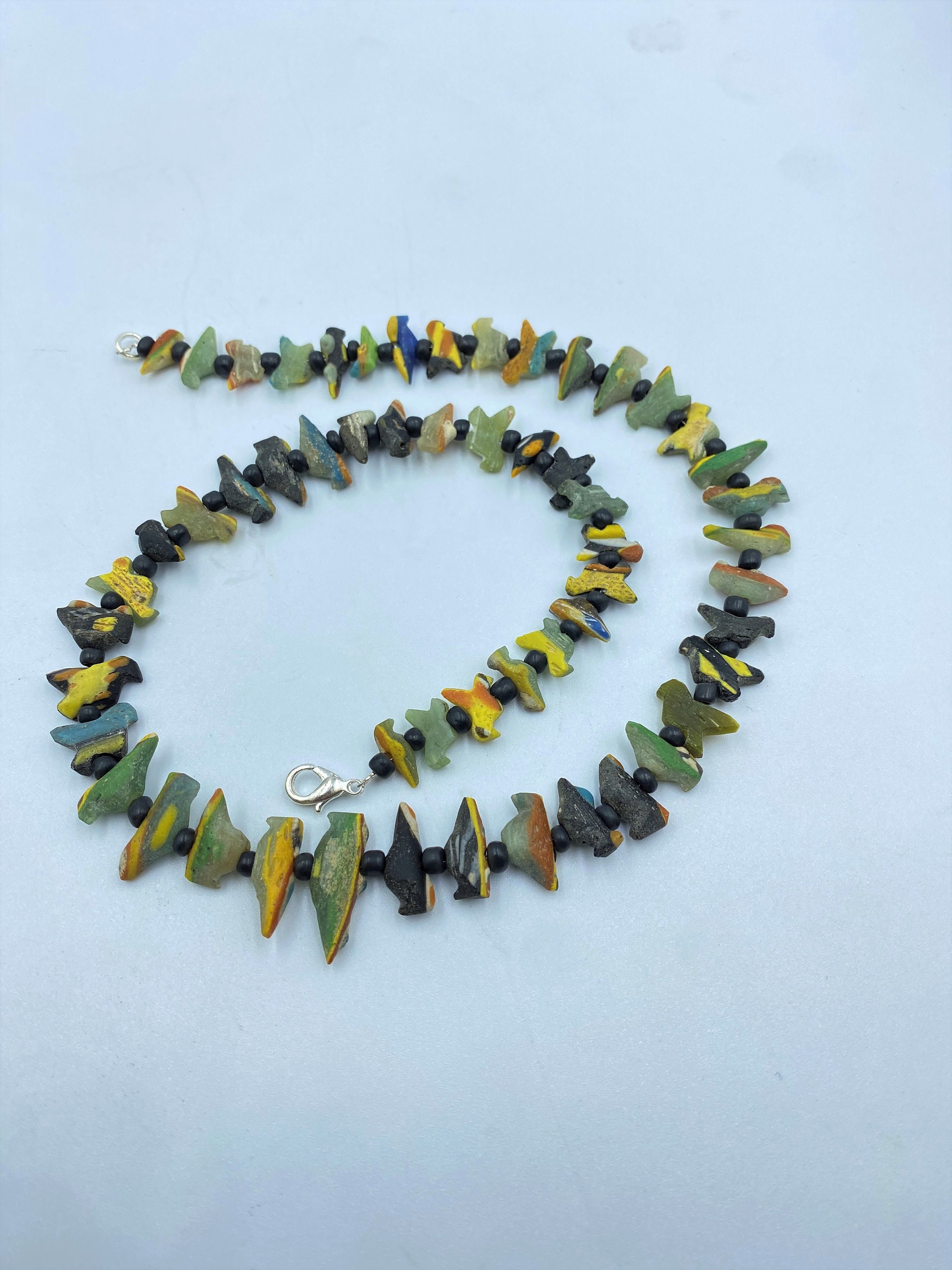 Lot of Old Antique Glass Gabri Bird Figures Jewelry Beads From Ancient ...