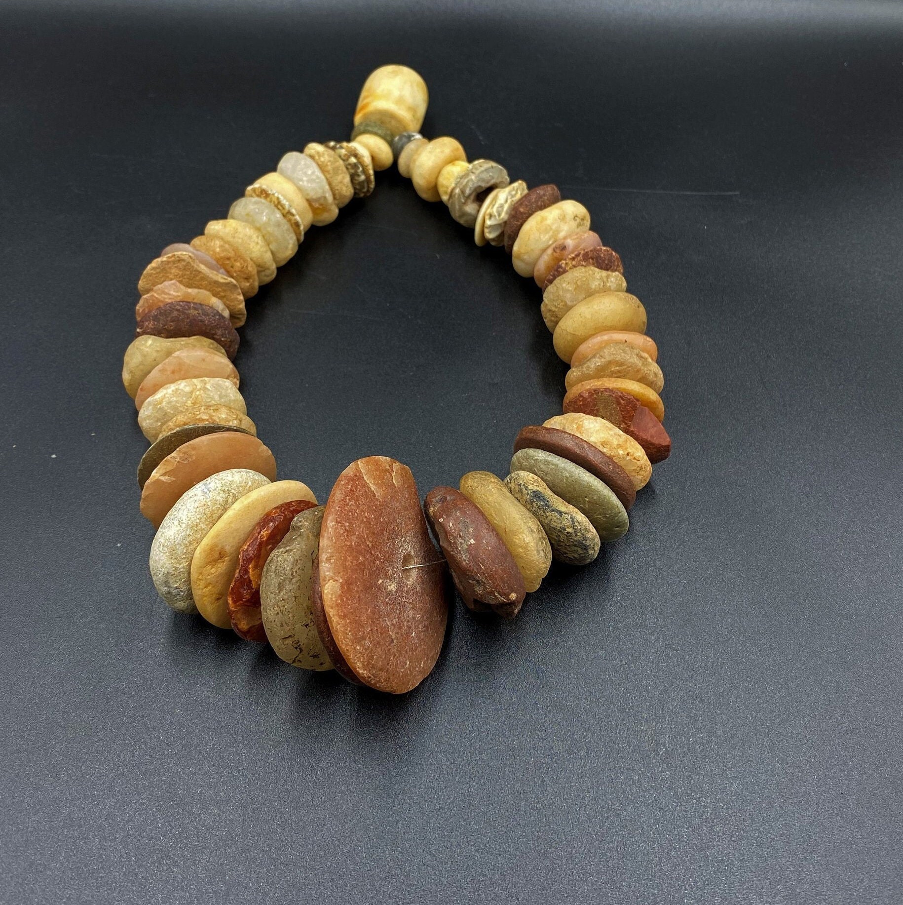 Ancient Stone Age Jewelry Beads Made of Carnelian, Rock Crystals ,rock ...