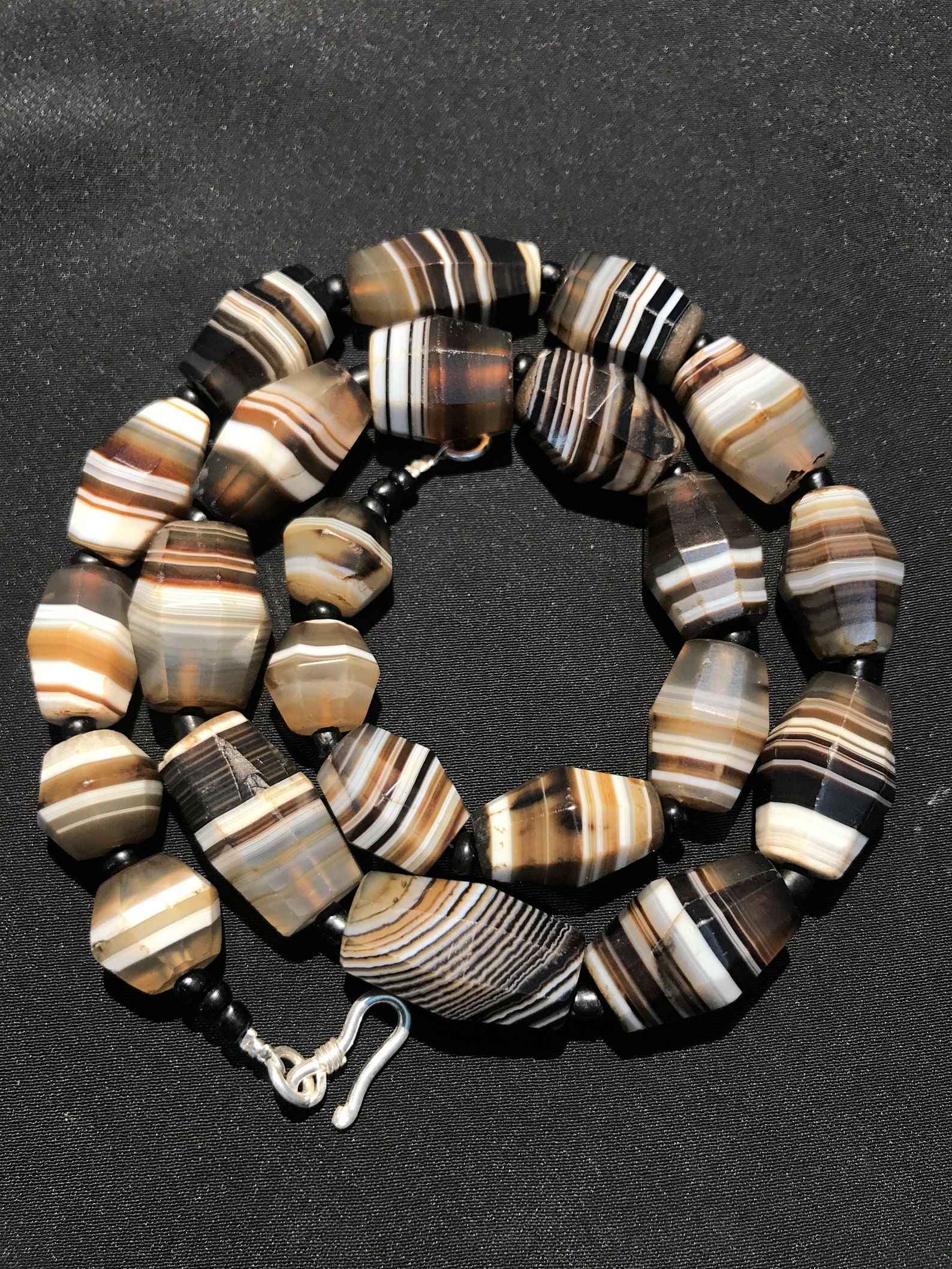 A Beautiful Antique Banded Agate Necklace Beads - Etsy