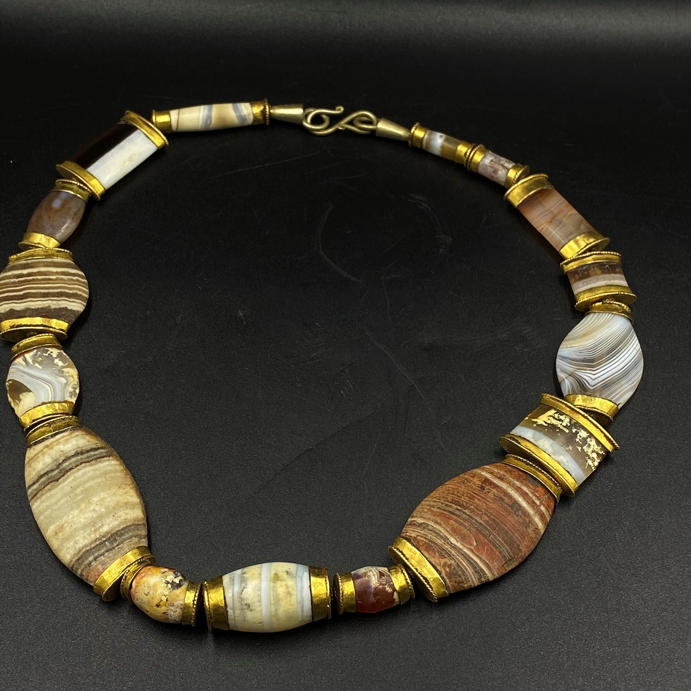Old Antique Ancient Indo Greco Bactrian Banded Agate Beads - Etsy