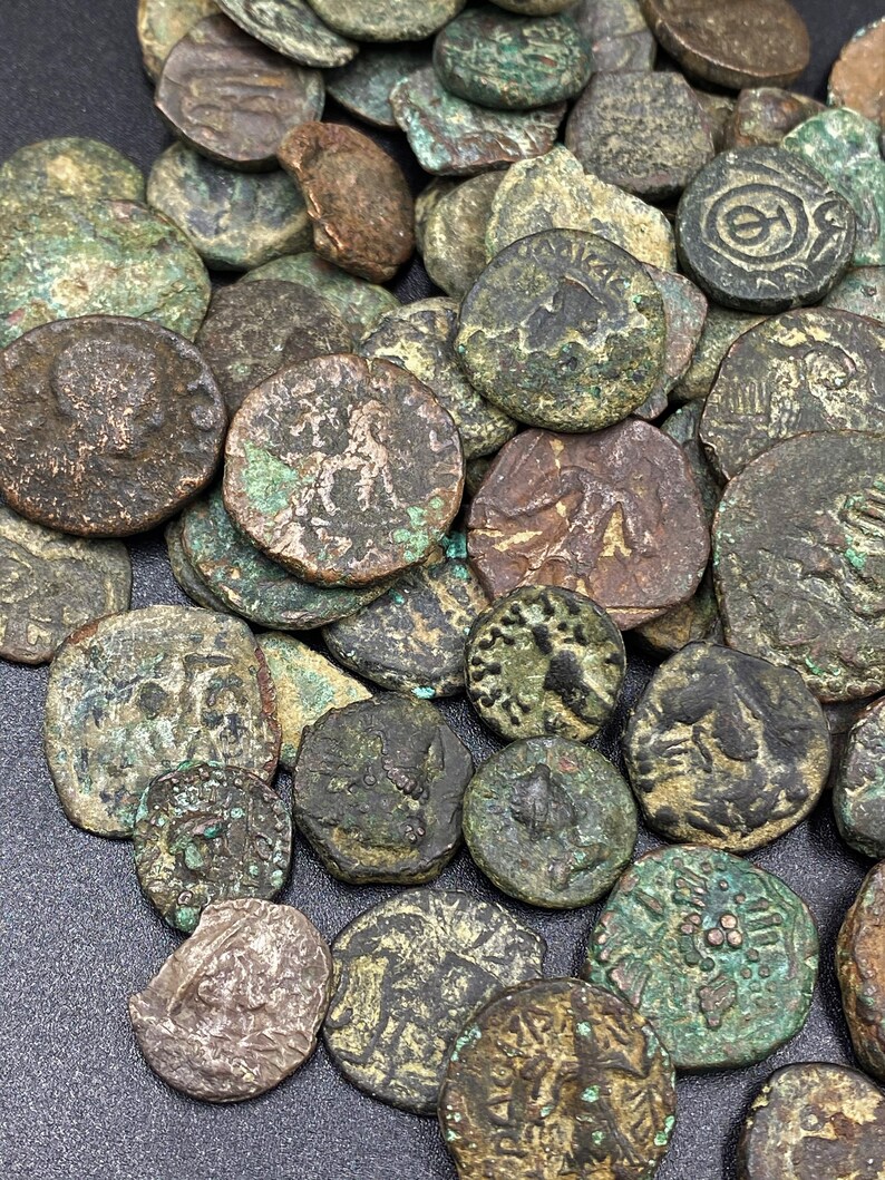 Coins Old Ancient Antique Rare Bronze Indo Greco Greek Kushan - Etsy
