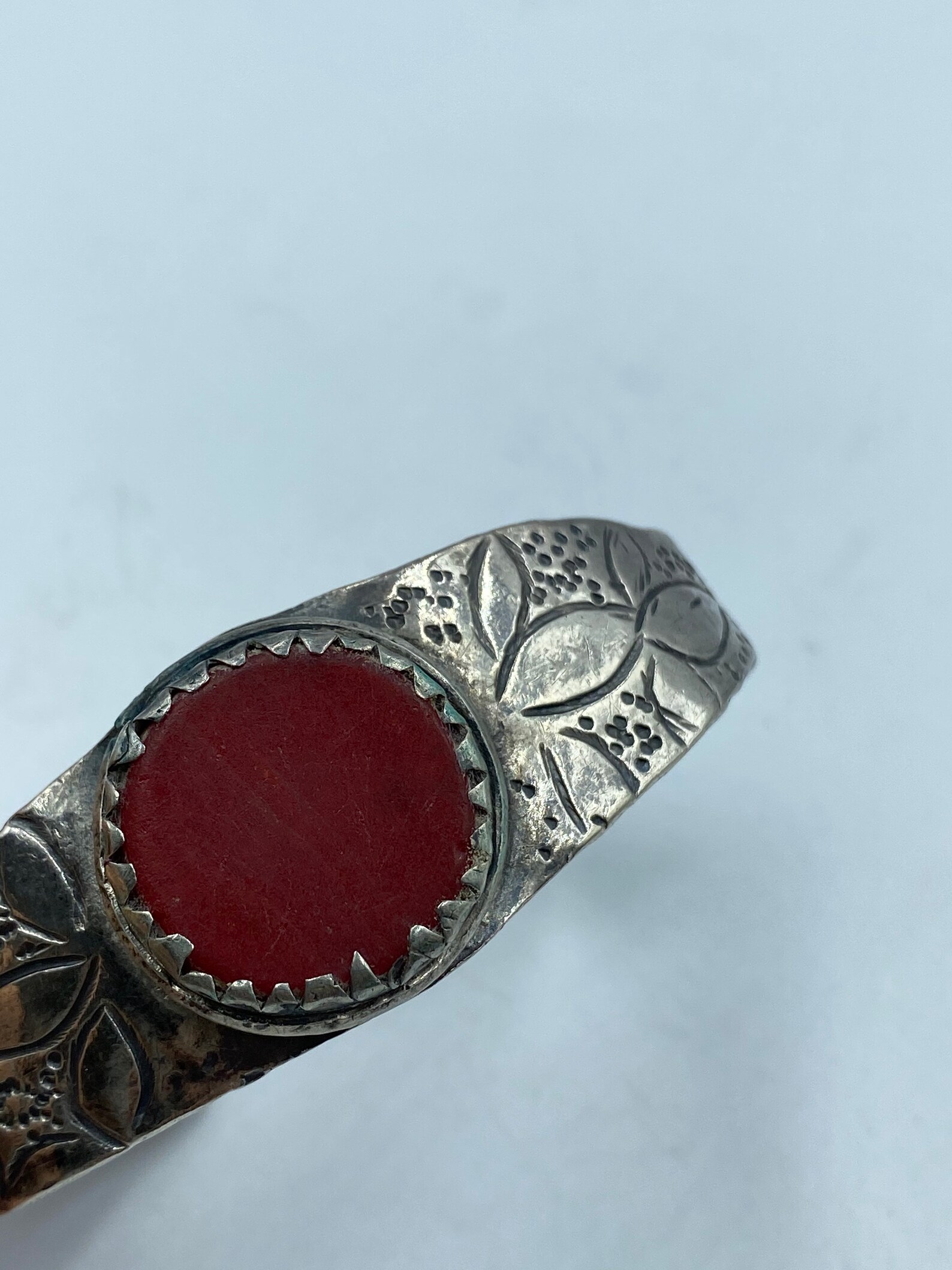 Vintage Antique Old Hand Made Silver Turkmani Bangle Bracelet Jewelry ...