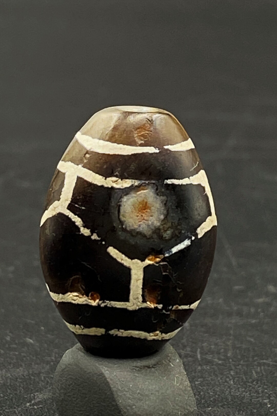 Old Ancient Himalayan Indo-tibetan Phum Dzi Bead With Rare Two Color ...