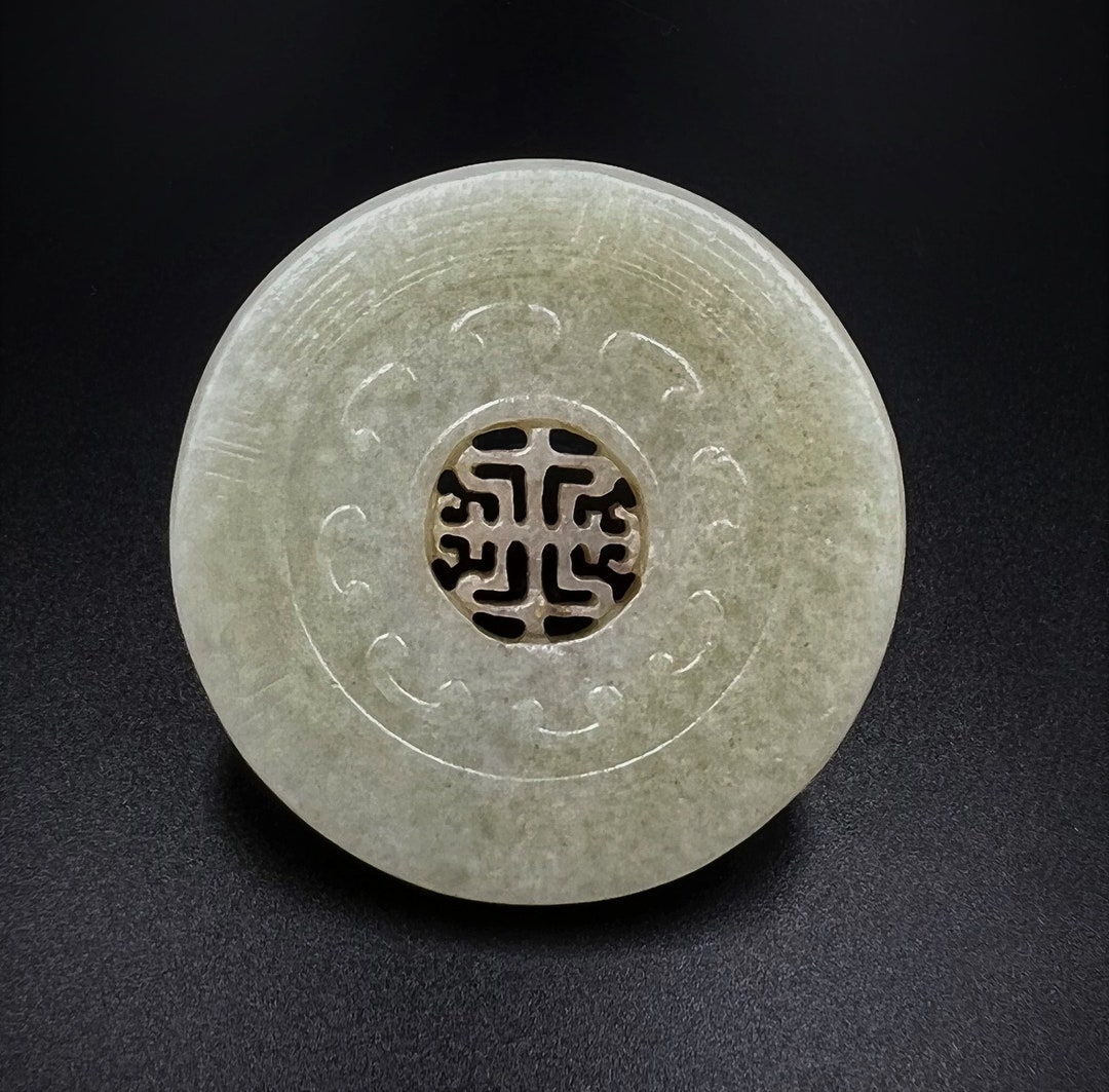 Old Ancient Chines Ming Qing Dynasties Antique Artifacts Jade Engraved ...