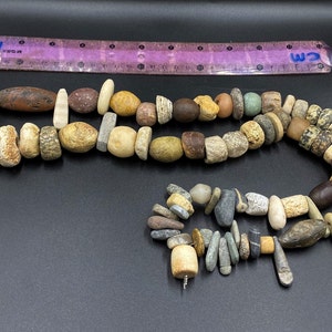 Neolithic Ancient Stone Age Jewelry Beads Made of Carnelian Rock Stone ...