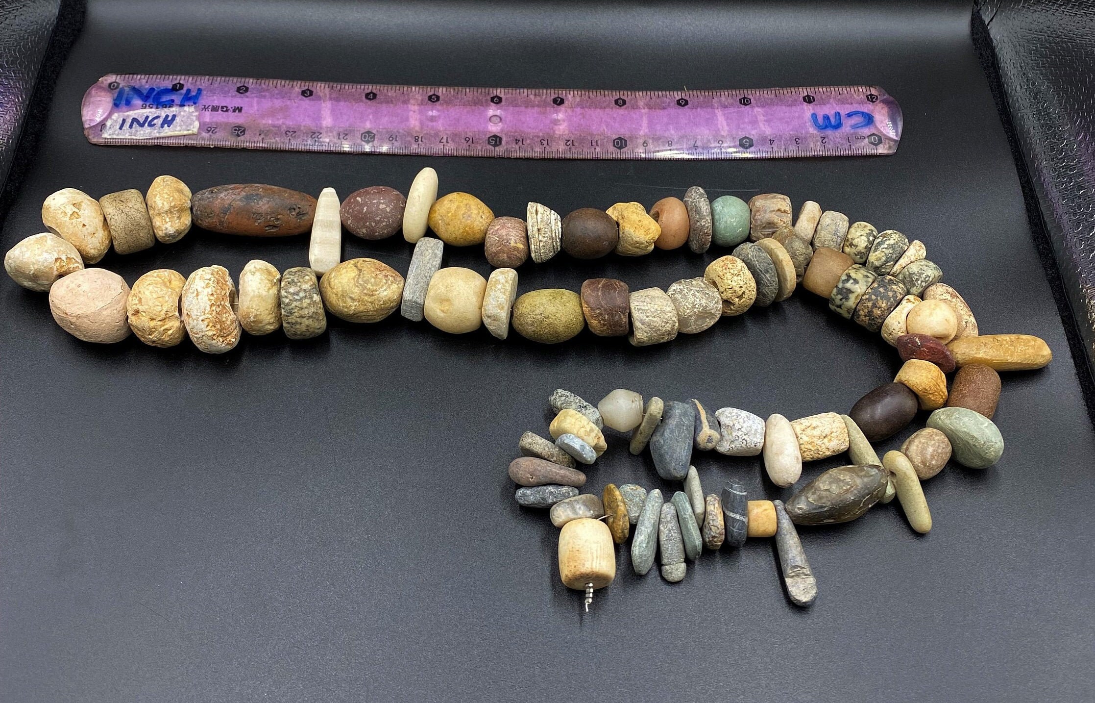 Neolithic Ancient Stone Age Jewelry Beads Made of Carnelian Rock Stone ...