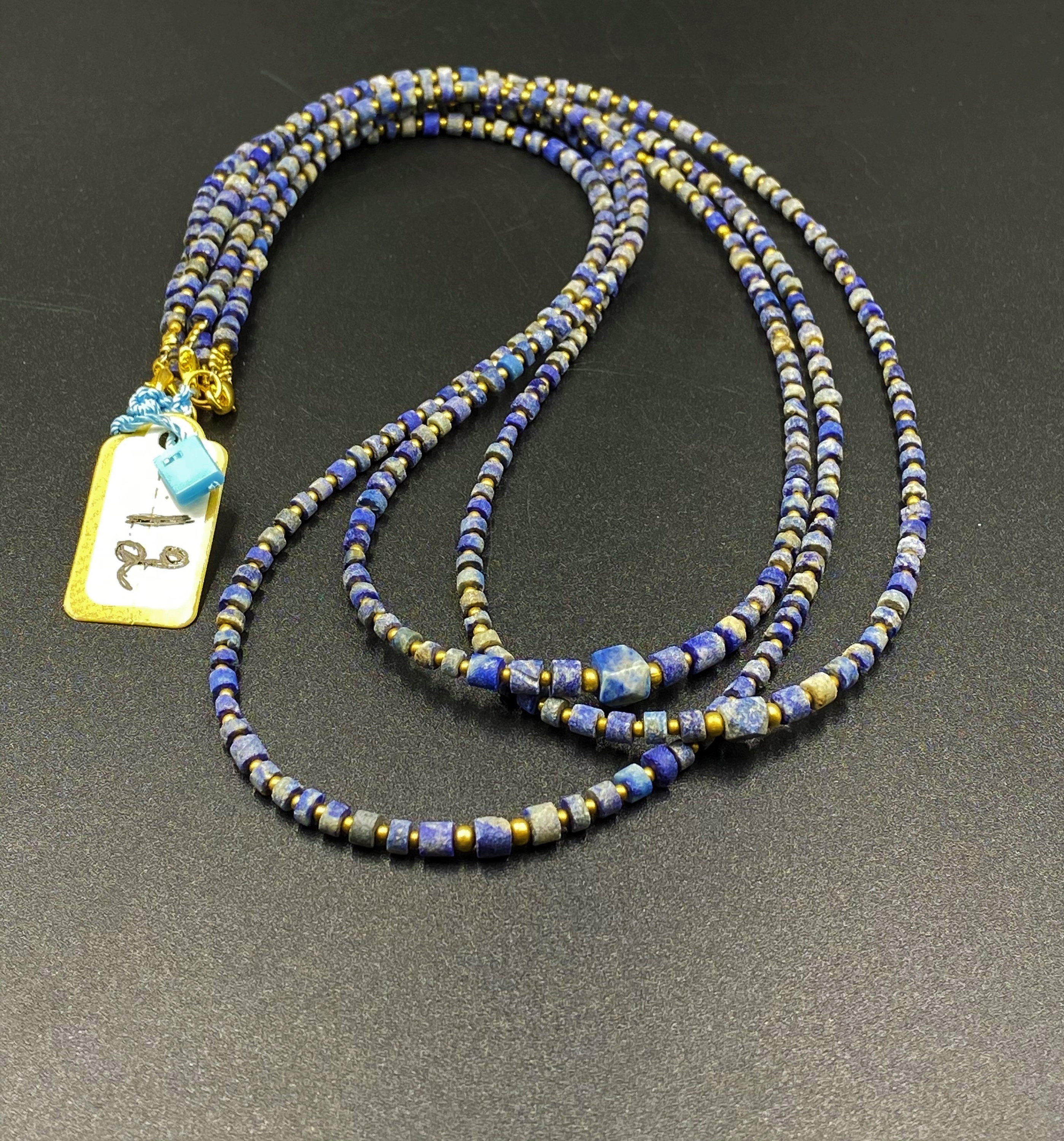 Lot of 3 String of Lapis Lazuli Ancient Beads From Afghanistan - Etsy