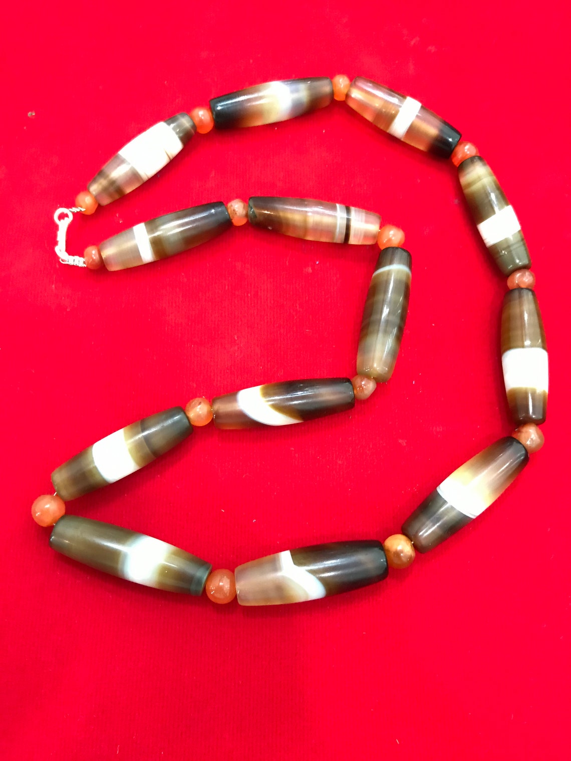 A beautiful Pre Ankor banded agate beads necklace from | Etsy