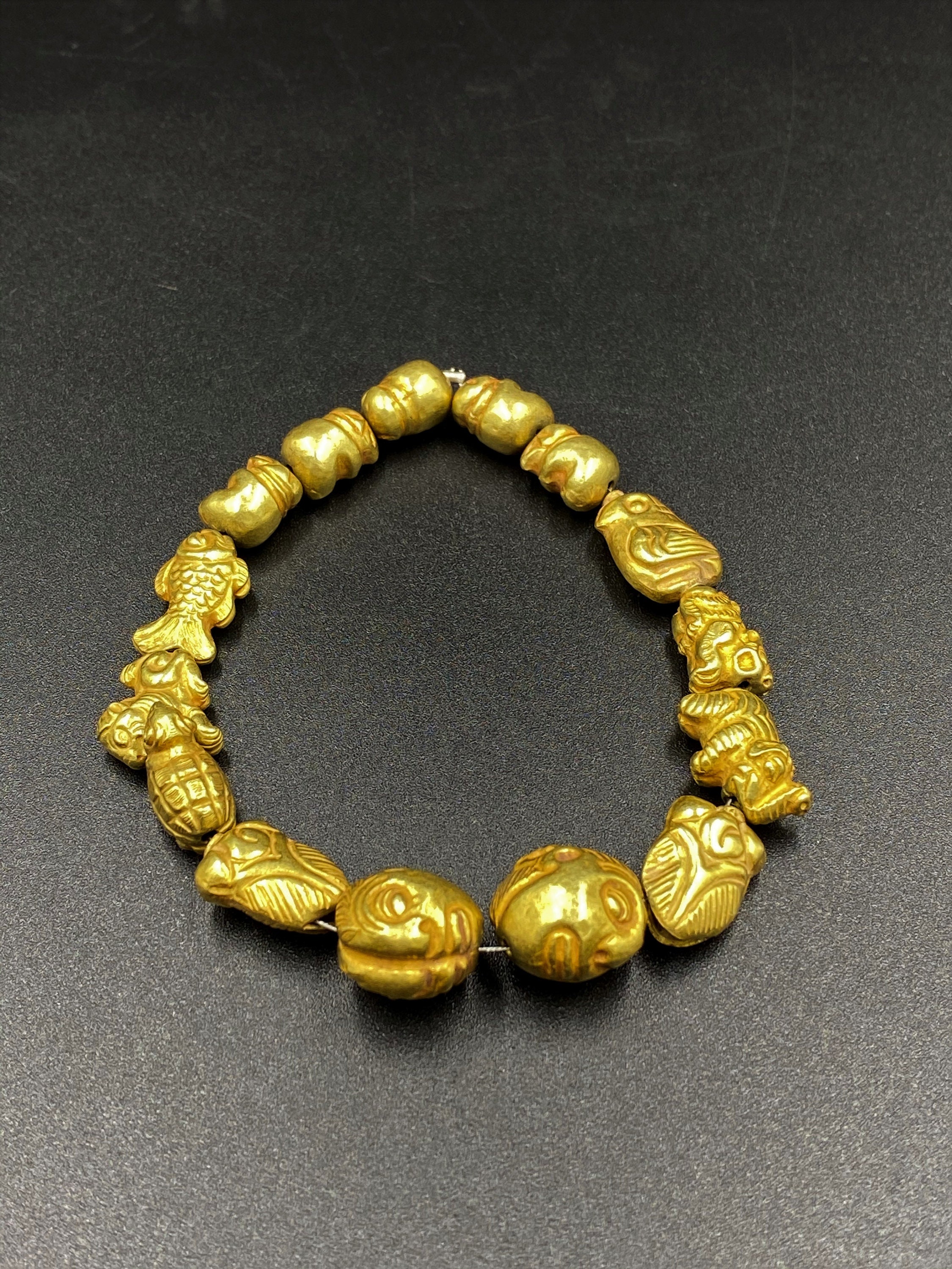 Old Antique Ancient Gold Animals Figures Beads From Pyu Period | Etsy