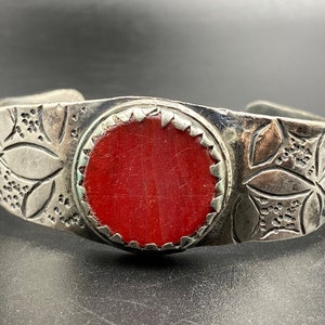 Vintage Antique Old Hand Made Silver Turkmani Bangle Bracelet Jewelry ...