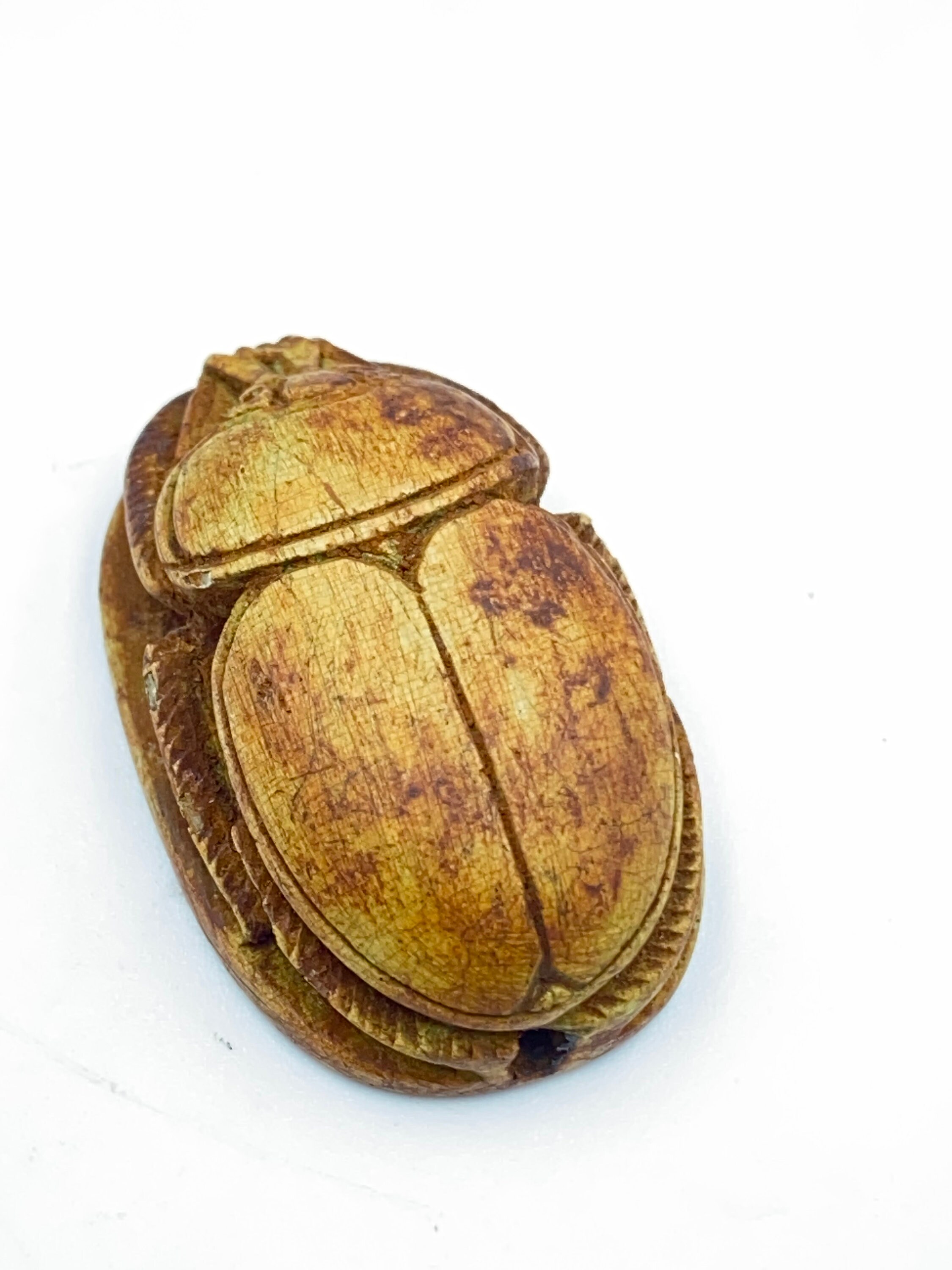 Old Antique Egyptian Scarab Faience Amulet Engraved Seal Stamp - Etsy