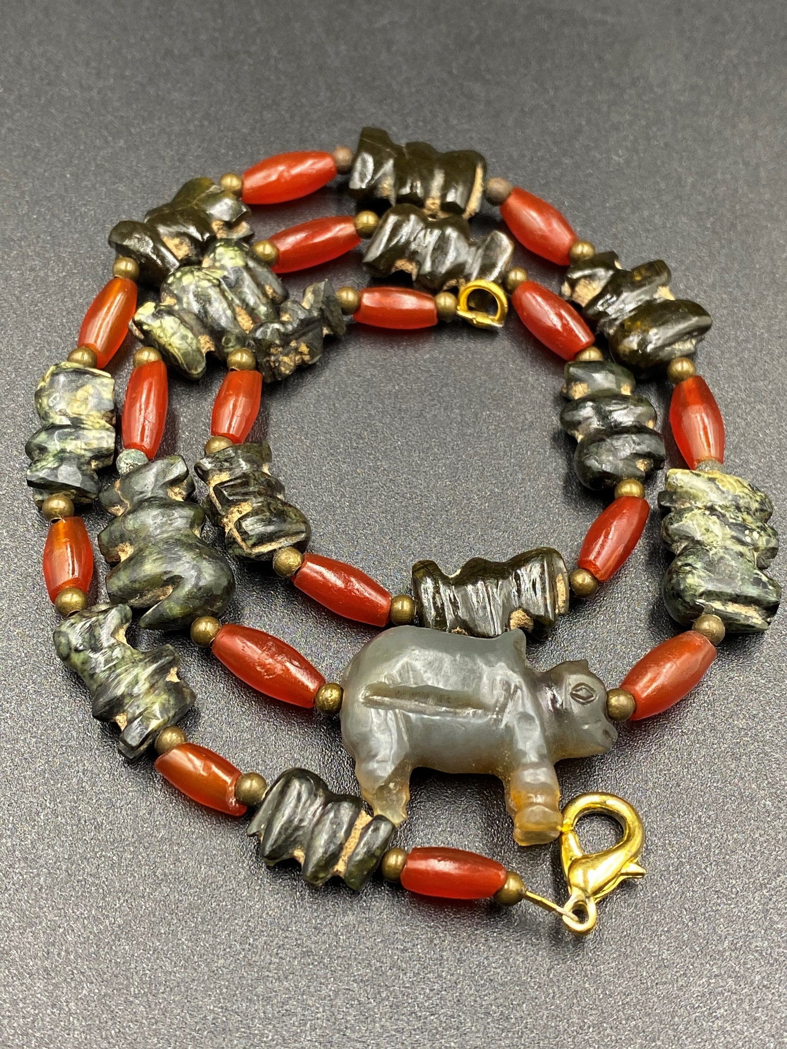 Antique Ancient south east Asian beads necklace | Etsy