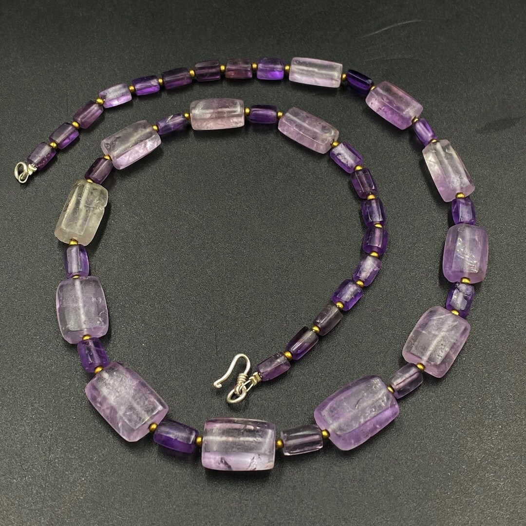 Trade Ancient Amethyst Quartz Necklace Ancient Romans Jewelry Old Beads ...