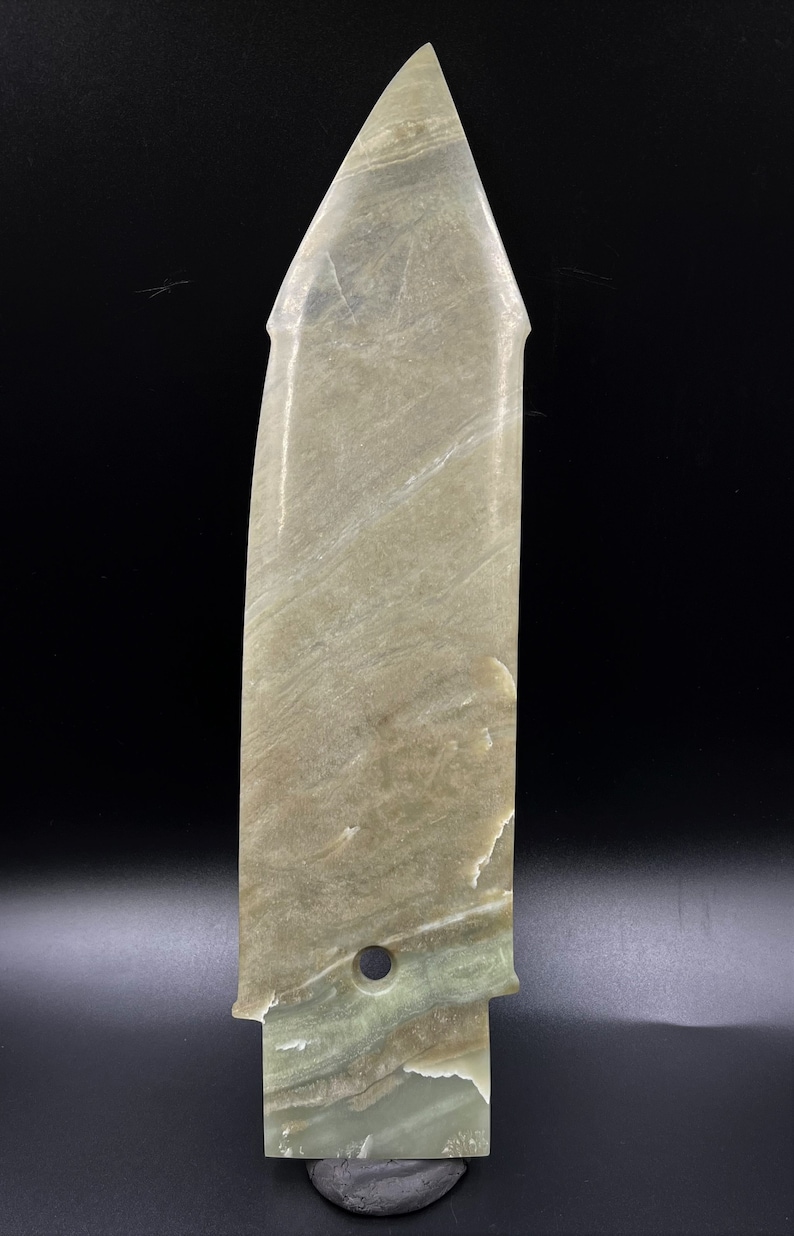 JADE STONE NEOLITHIC Stone Age Art Chines Dynasty Knife Dagger Asian ...