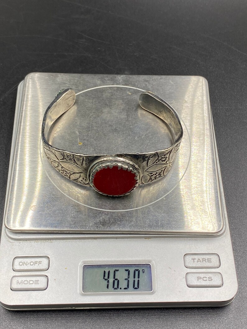 Vintage Antique Old Hand Made Silver Turkmani Bangle Bracelet Jewelry ...