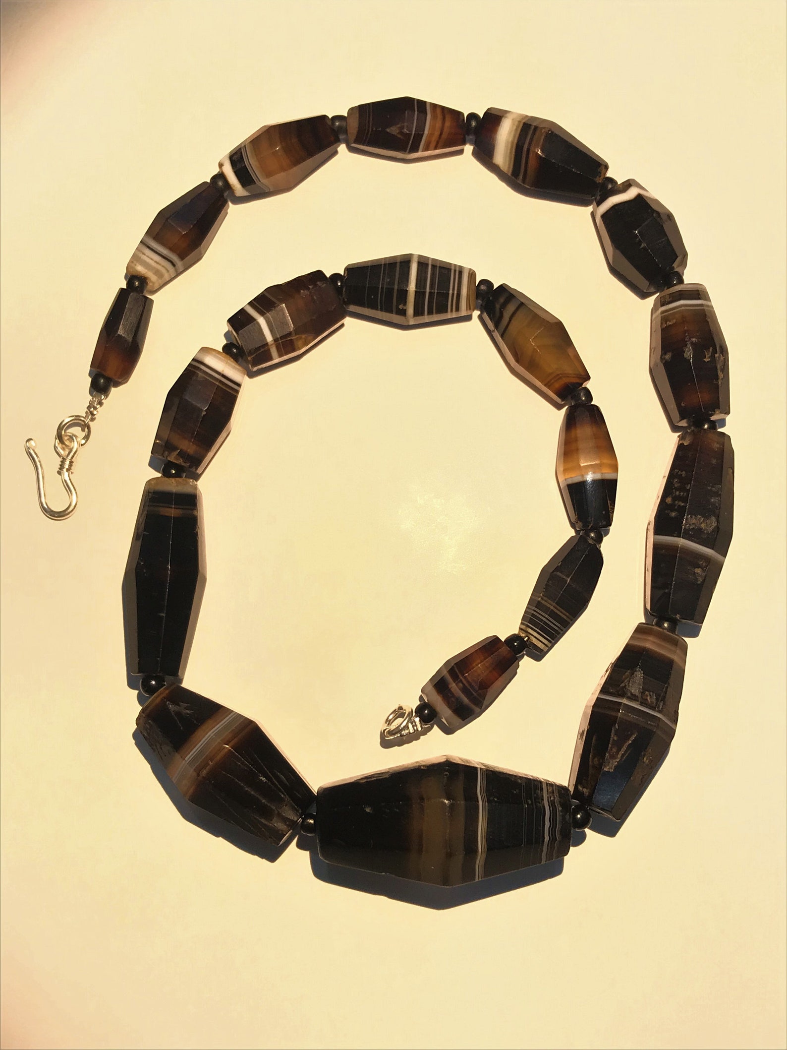 A Beautiful Antiques Banded Agate Necklace Beads - Etsy