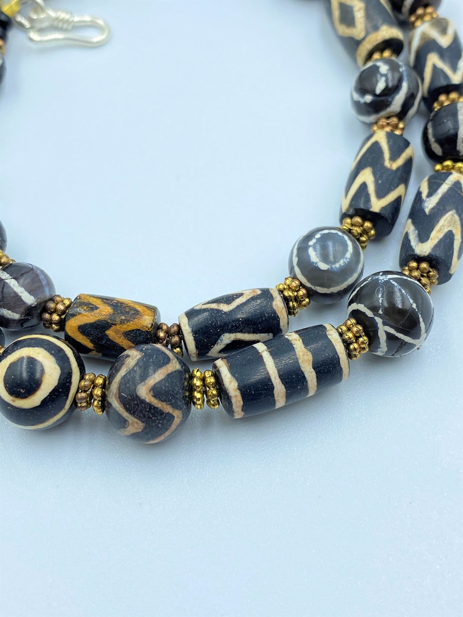 Ancient Pyu Dynasty Old Antique Black Etched Vintage Jewelry Trible ...