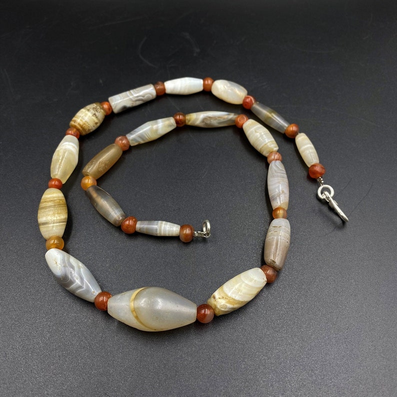 Old Ancient Antique Old Banded Agate Beads Necklace - Etsy