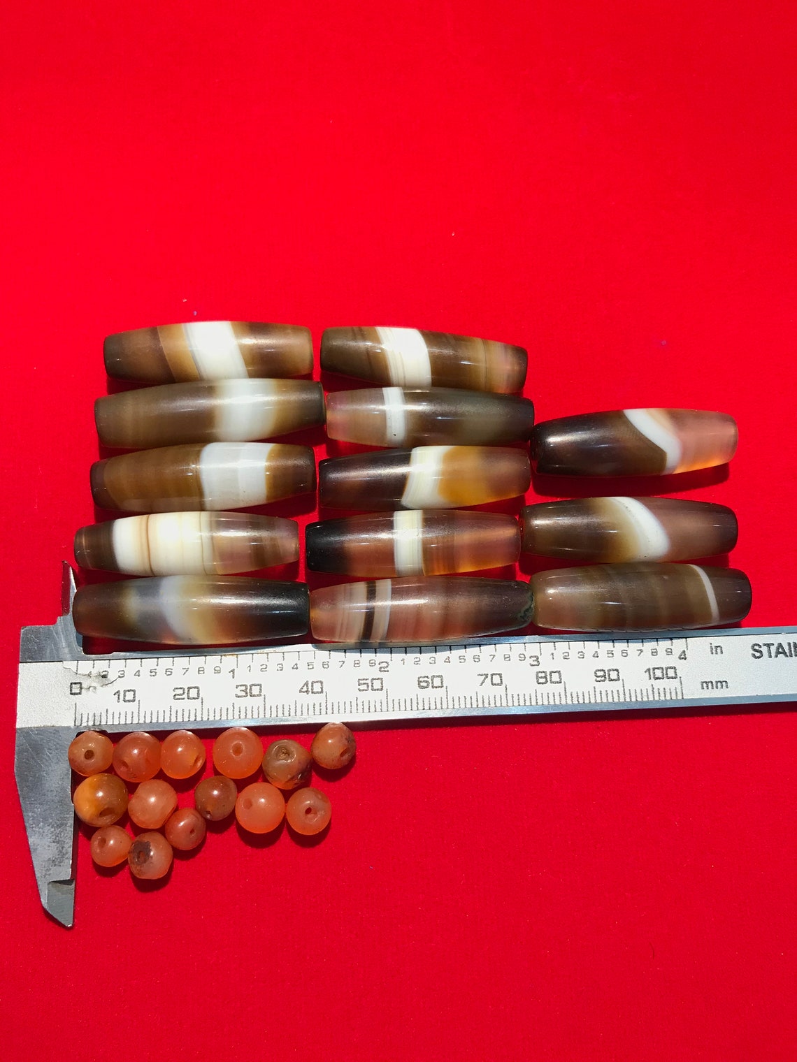 A beautiful Pre Ankor banded agate beads necklace from | Etsy