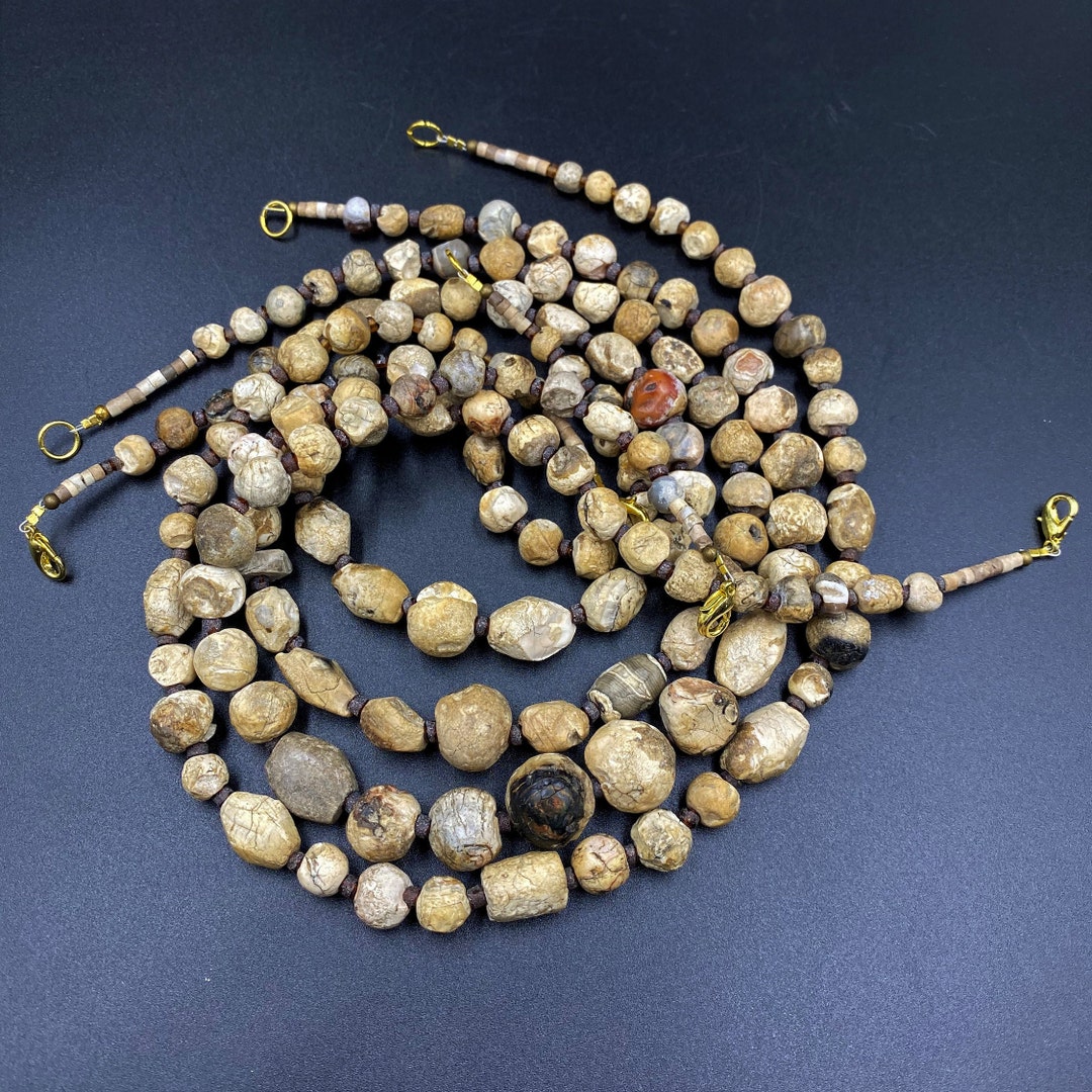Old Himalayan Bronze Age Banded Burned Agate Beads Ancient Jewelry ...