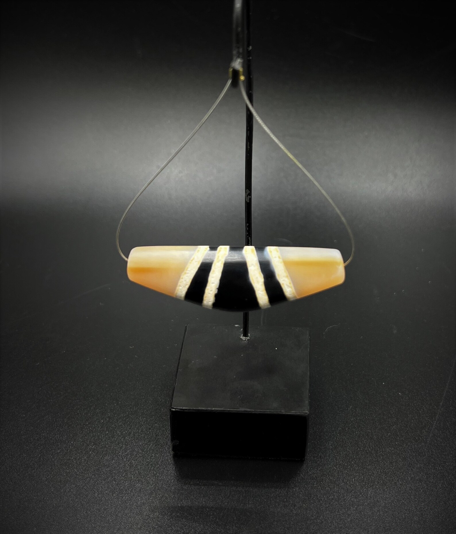 Pure Dzi Himalayan Tibetan Agate Stone Bead Nepal Stripe Bead CHUNG ZI ...