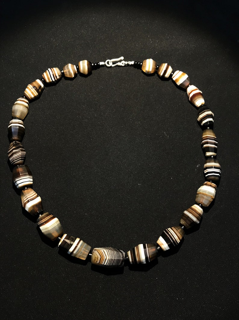 A Beautiful Antique Banded Agate Necklace Beads - Etsy