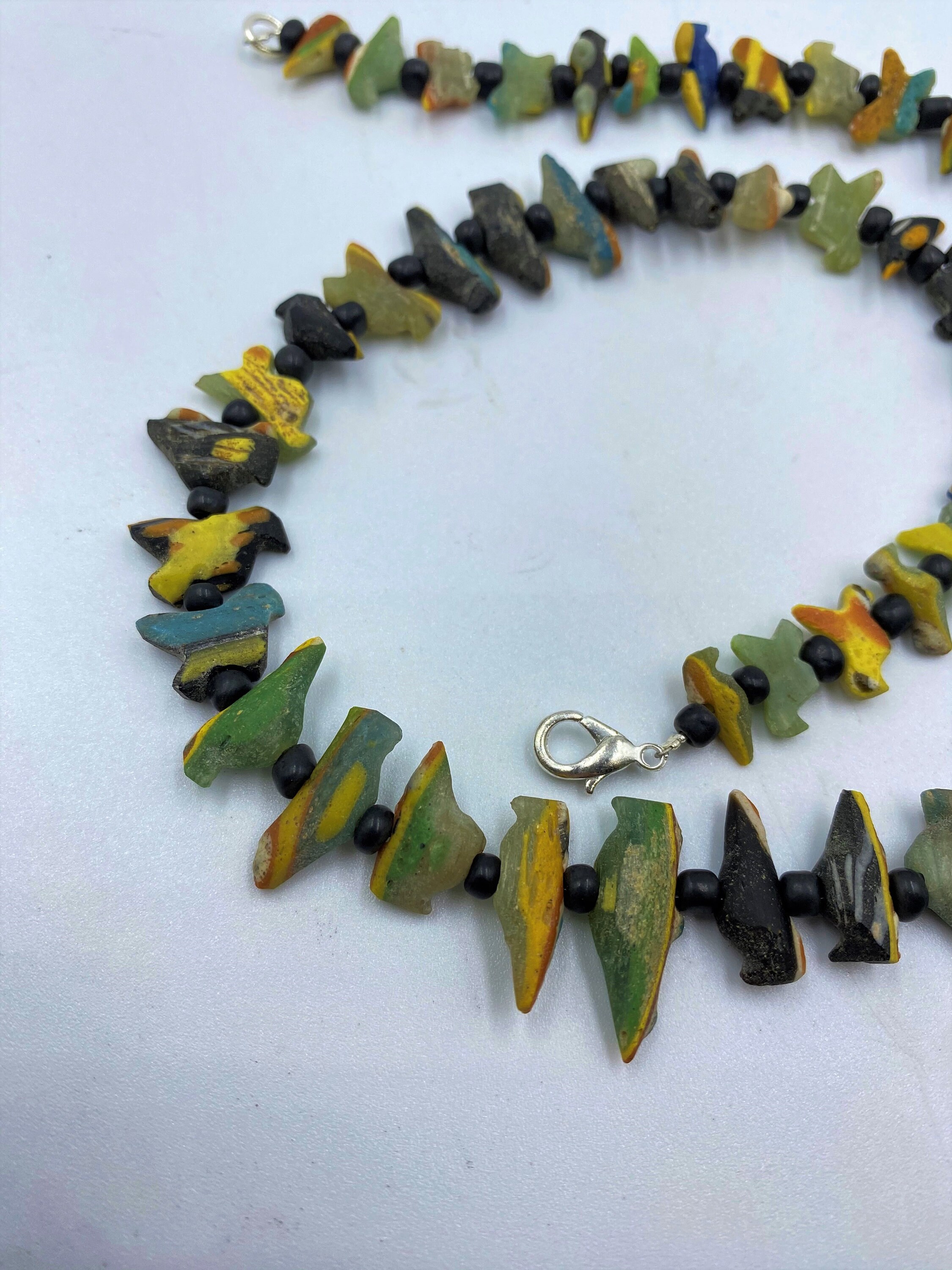 Lot of Old Antique Glass Gabri Bird Figures Jewelry Beads From Ancient ...