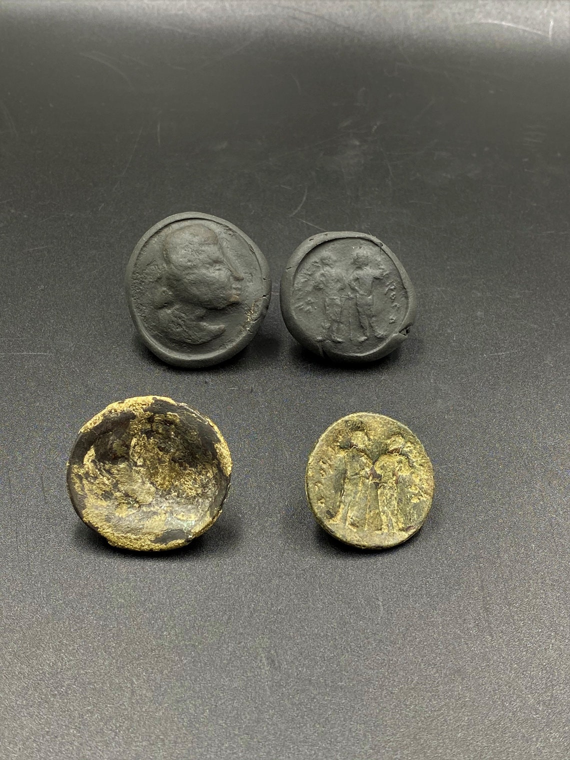 Lot of Old Antique Bronze Intaglio Stamp Seal From Ancient | Etsy