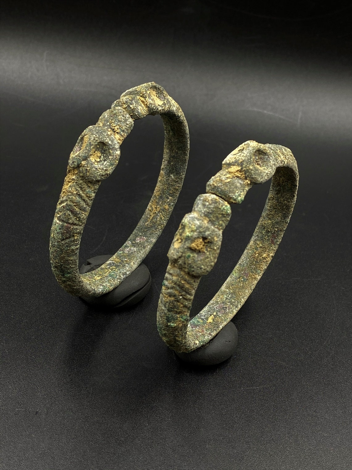 Antique Bronze Bangles Jewelry Bracelets From Ancient Greco | Etsy