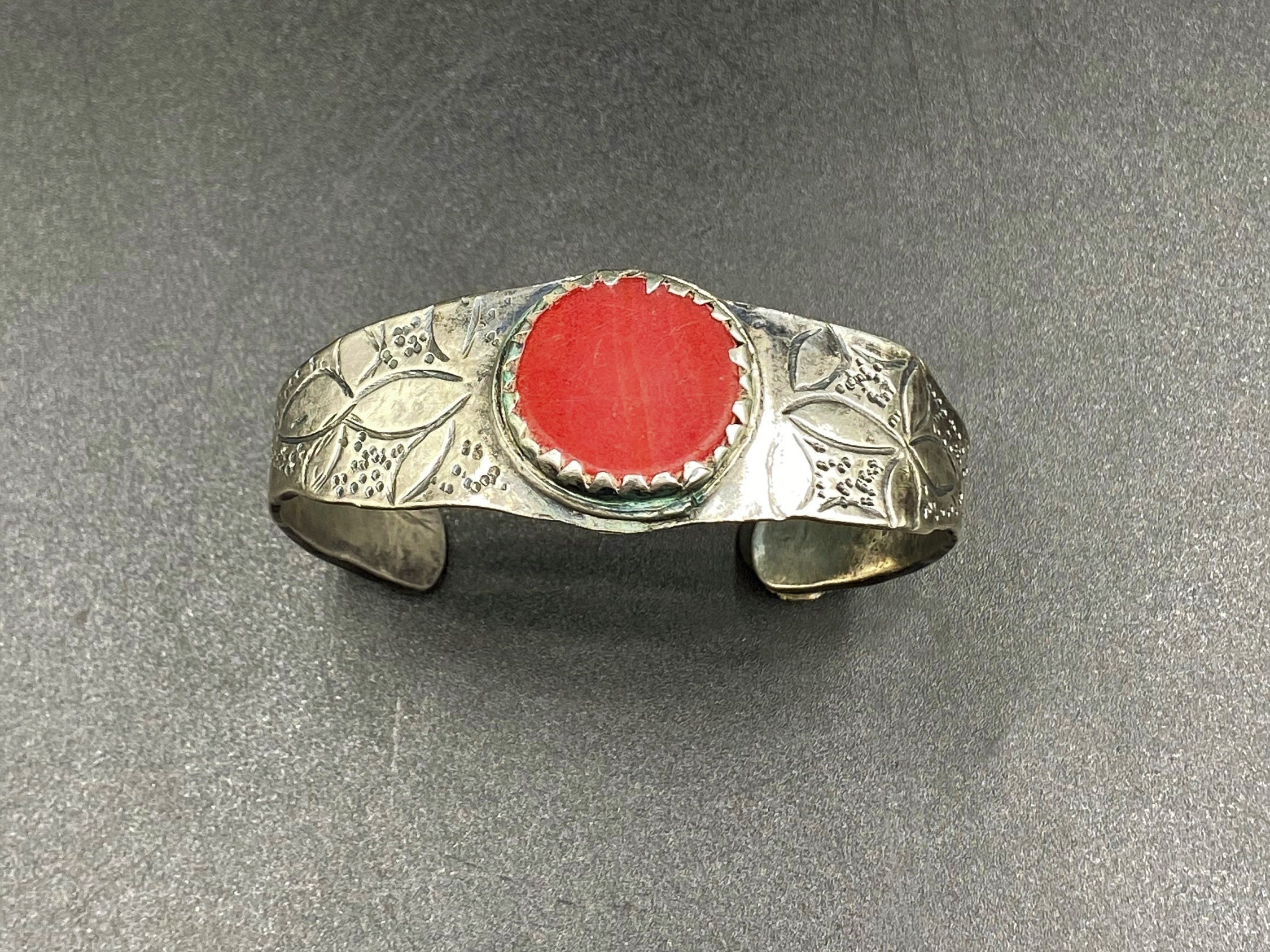 Vintage Antique Old Hand Made Silver Turkmani Bangle Bracelet Jewelry ...