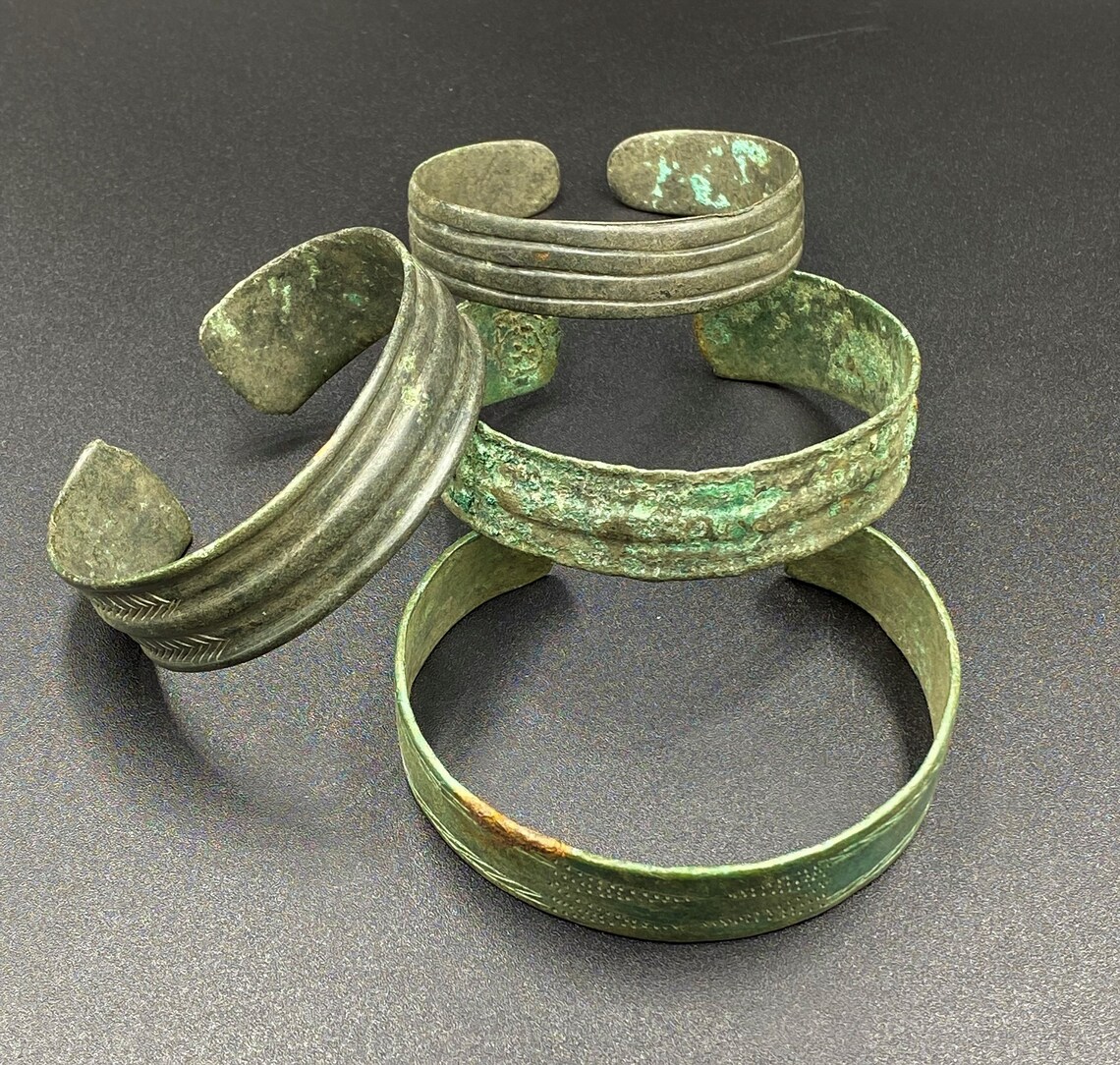 Lot of 4 Vintage Old Bronze Jewelry Bangles Bracelets Ancient - Etsy UK