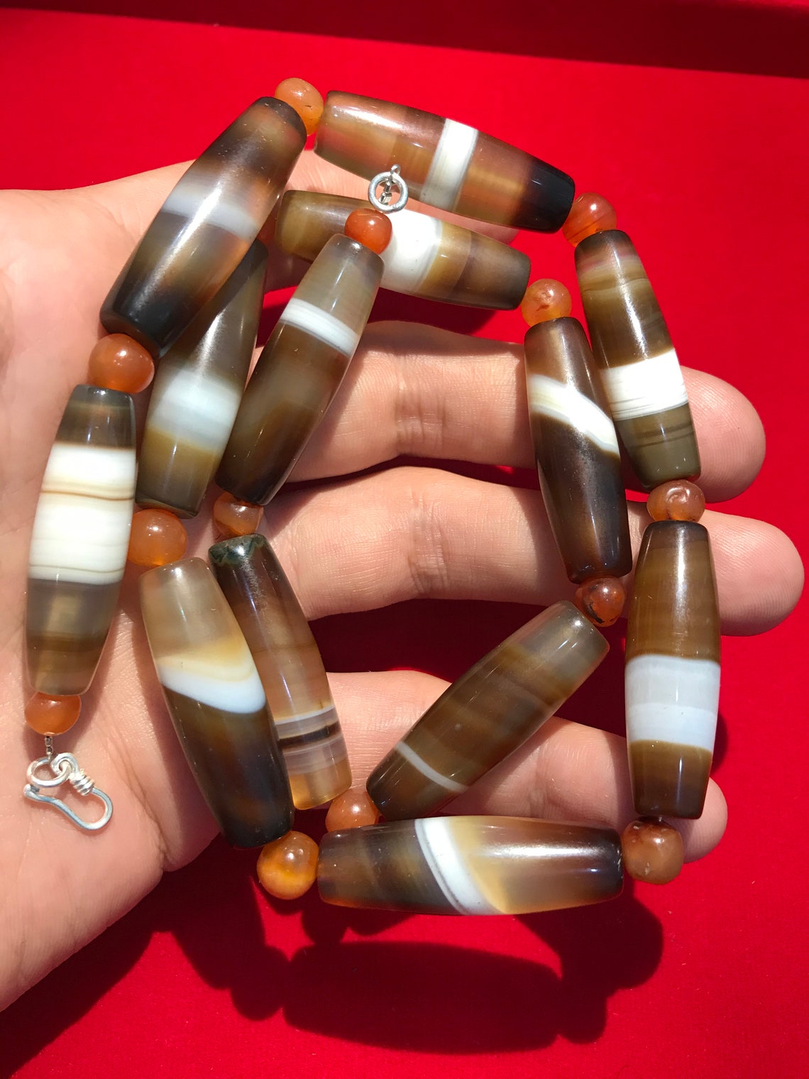 A beautiful Pre Ankor banded agate beads necklace from | Etsy
