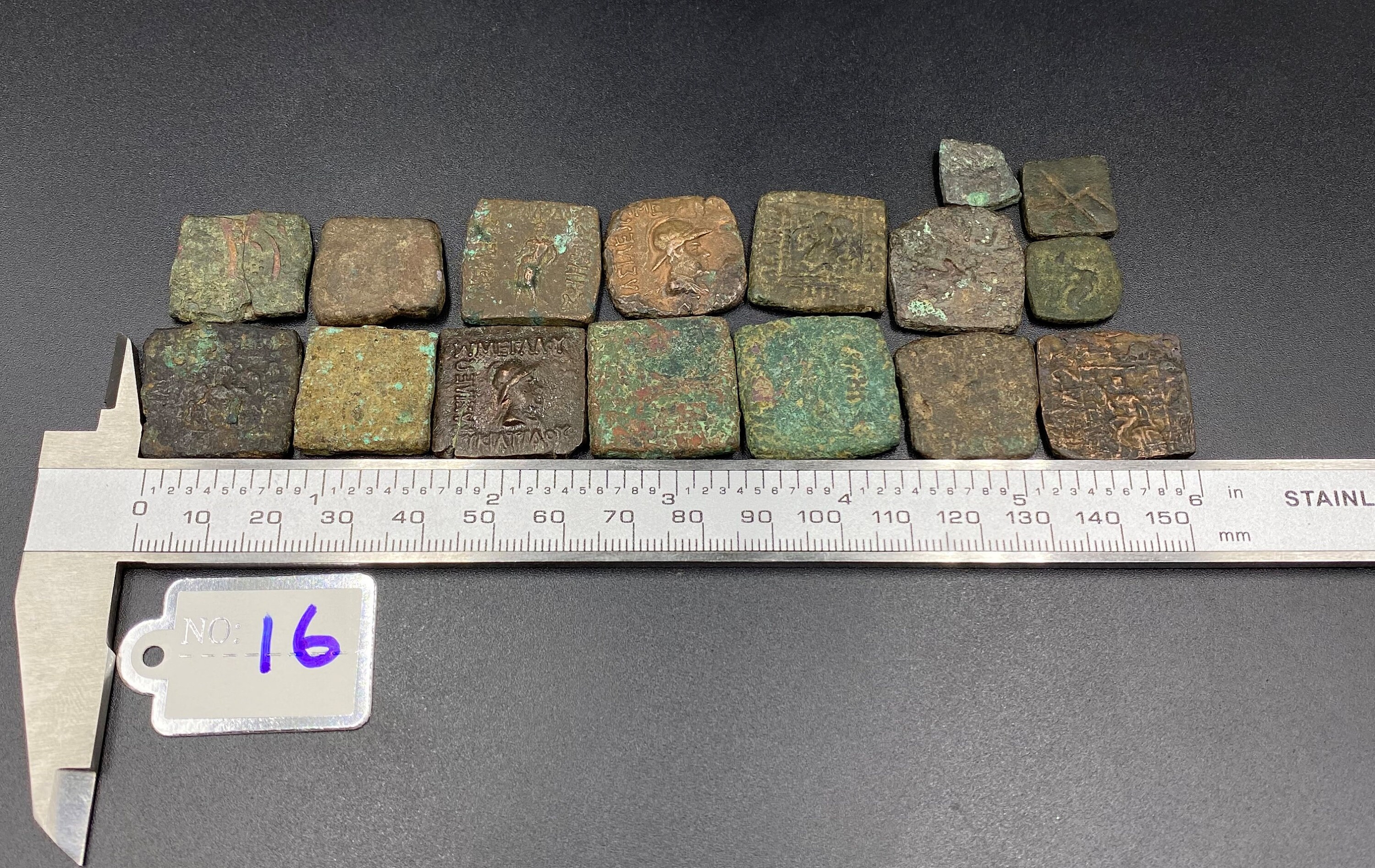 16 Square Ancient Greek Bronze Coins Antiquities Collectable - Etsy UK
